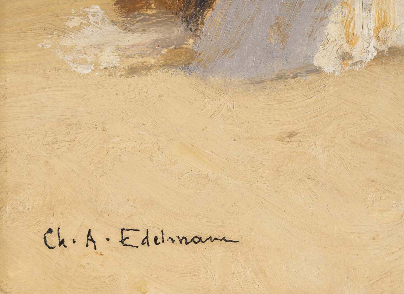 Beach scene, Charles Auguste Edelmann, Ballesteros Gallery